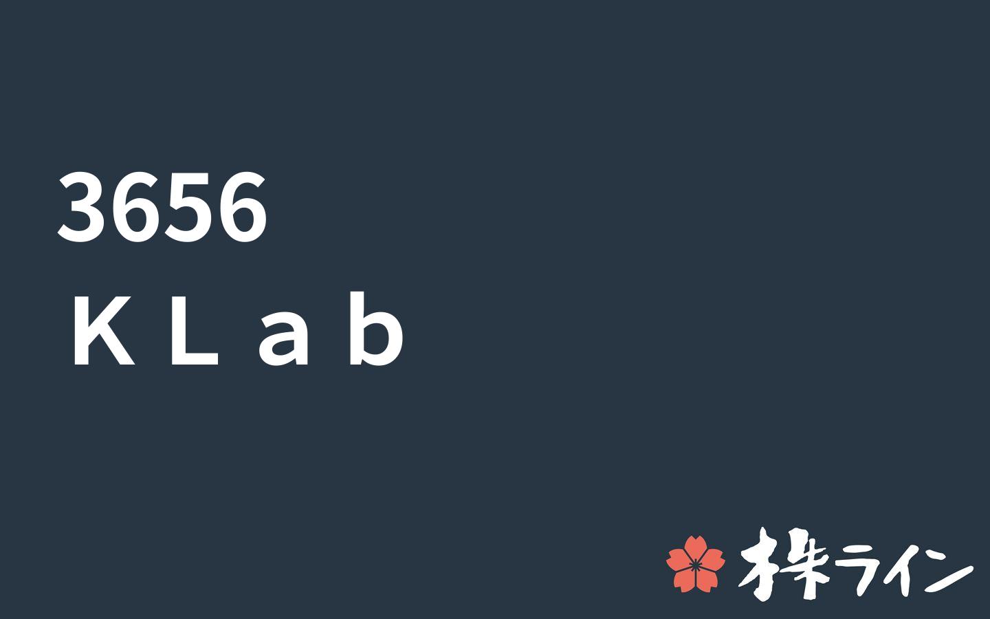 KLab≪3656≫株価予想 ツイッター投資家のリアルタイム売買：株ライン