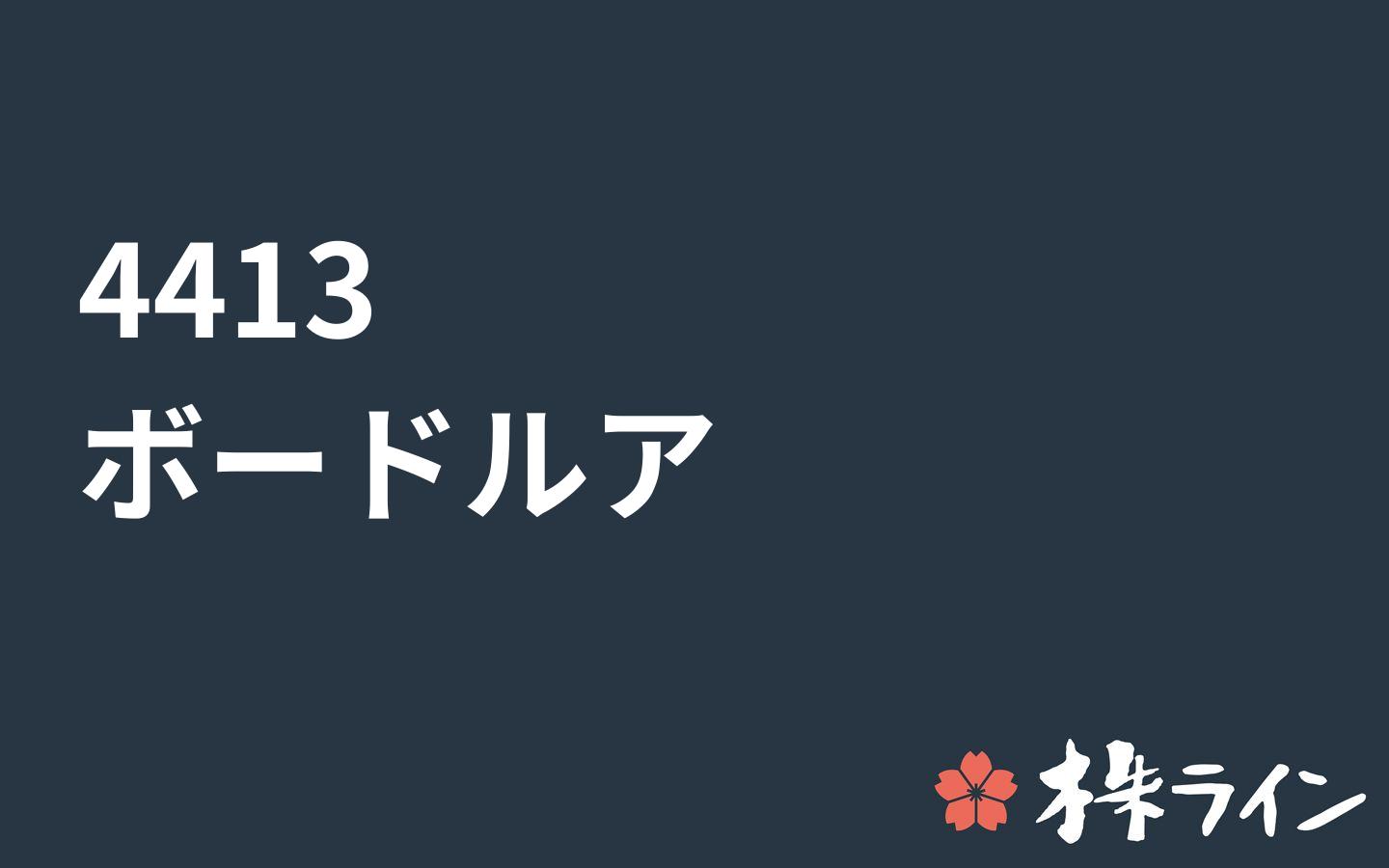 ボードルア≪4413≫株価予想 ツイッター投資家のリアルタイム売買：株ライン