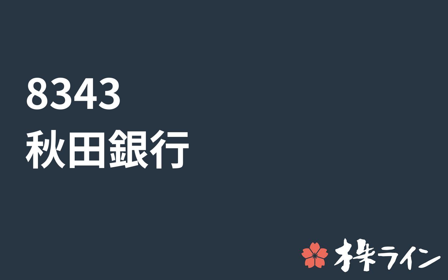 秋田銀行≪8343≫株価予想 ツイッター投資家のリアルタイム売買：株ライン